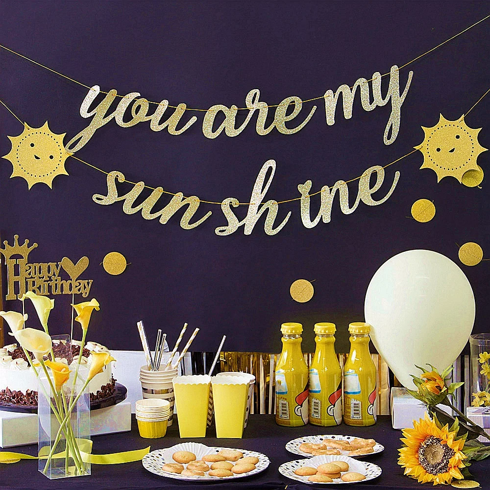 Paper & Party Supplies Sunshine Banner You Are My Sunshine Banner,You ...