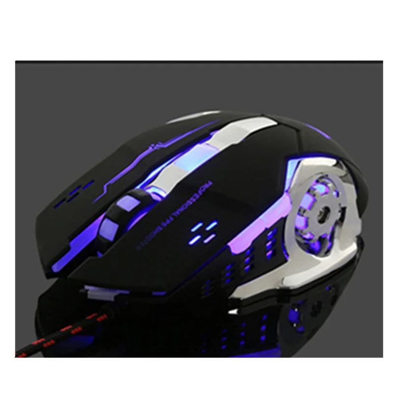 Ratón profesional gamer Gaming 4D 4000 DPI, ratón con Cable LED óptico ...