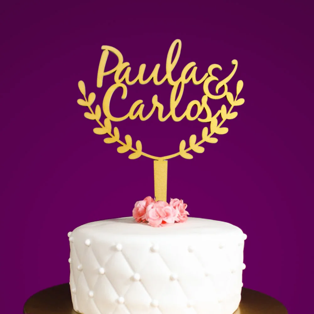Custom Cake Topper Rustic Names Cake Topper Wedding Cake Decoration
