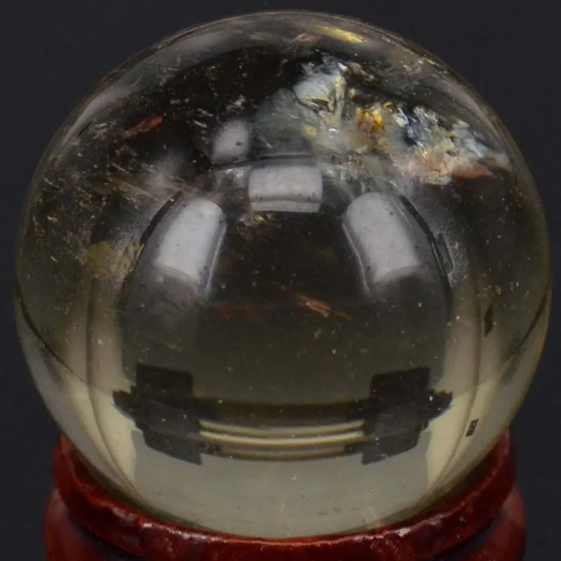 Free Shipping Natural Stone Gemstone 30MM Citrine Sphere Crystal Ball ...