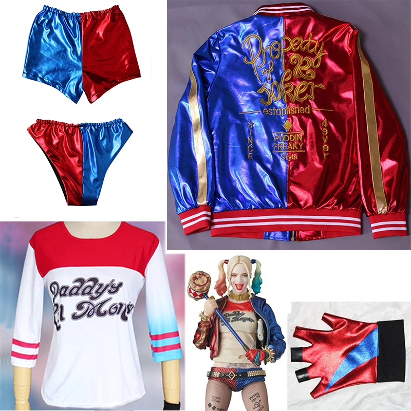 Harley Quinn Cosplay Halloween Costumes for Women Suicide Squad Jacket ...