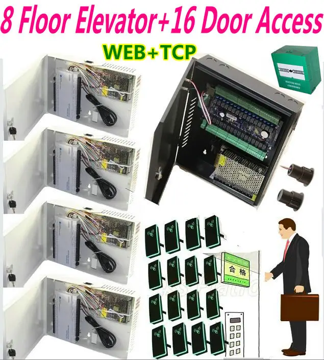 8-Floors-Elevator-Lift-Controller-16-Doors-Access-Controller-system ...