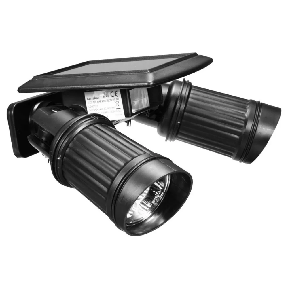 Sale 14LEDs LED Solar Lamp PIR Motion Sensor Dual Head Spotlight ...