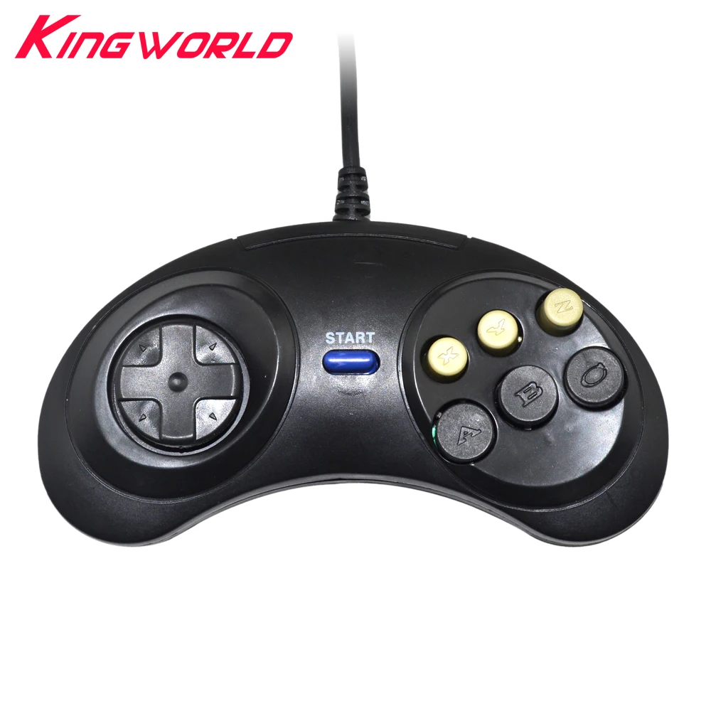 2pcs High quality Classic Wired Game Controller for SEGA Genesis 6 ...