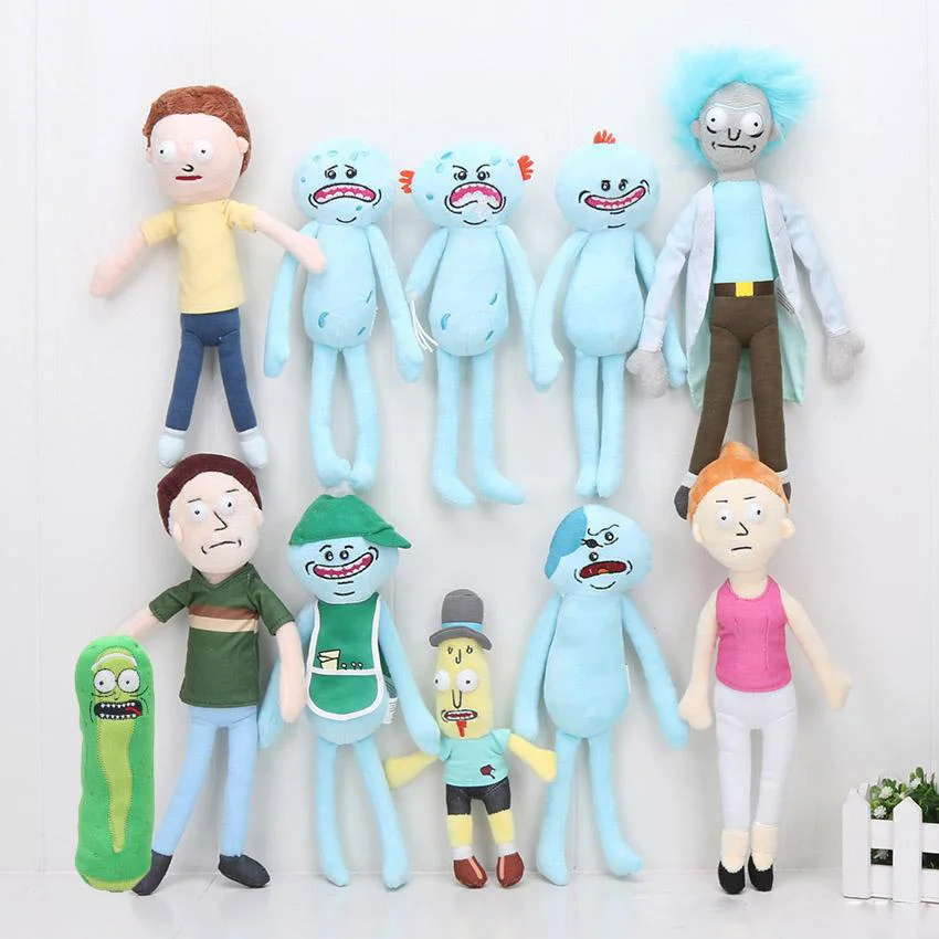 17 30cm Rick and Morty plush toy happy meeseeks sparkling plush toys ...