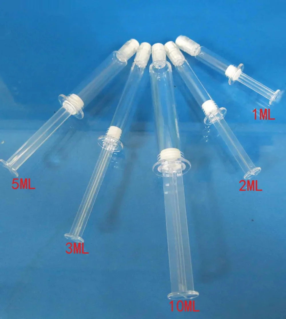 100pcs/lot 1/2/3/5/10ml Empty Cosmetic Liquid Refillable Paking Syringe ...