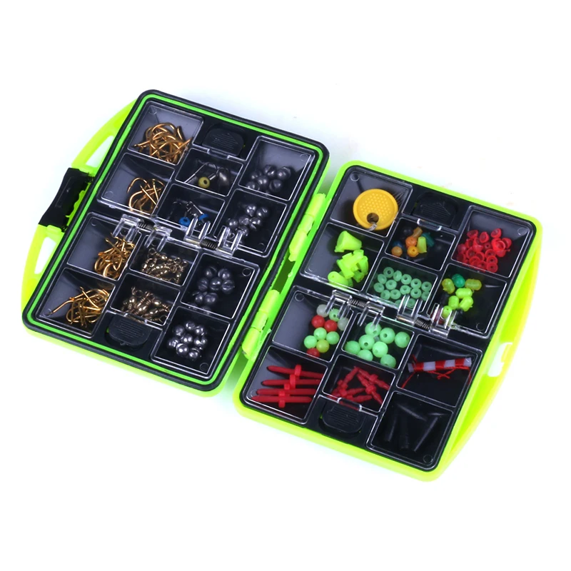 Fishing Tackle Box 24 Compartments Storage Box Full Loaded Hook Spoon ...