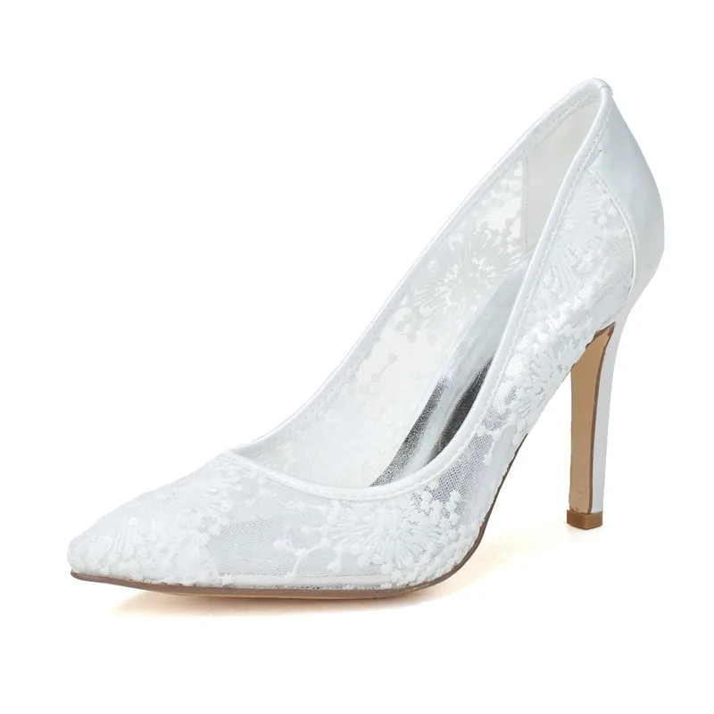 High Heels Spitze Frauen Hochzeit Schuhe Spitz Mit Hohen Absätzen Hohl ...
