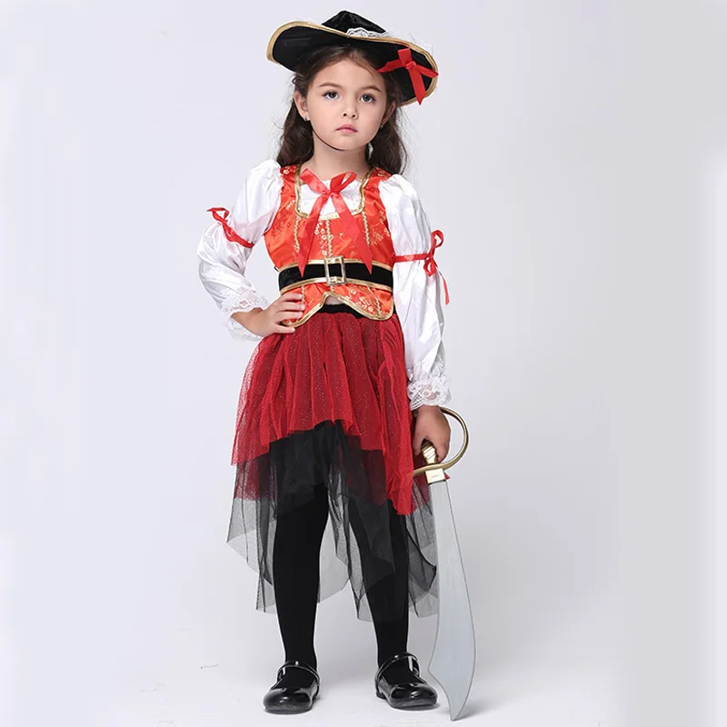 Girls Sea Pirate Princess Cosplay Costumes Child Fantasy Fancy Dress ...