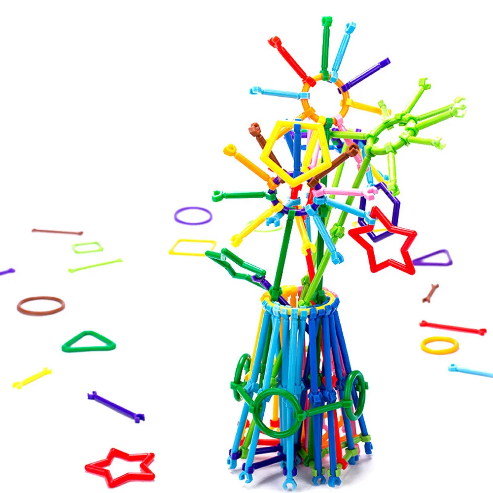 BOHS Click Sticks Interlocking Geometric Shapes Building Blocks Nursery ...