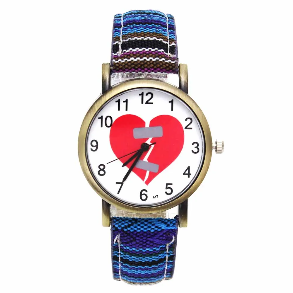 Relojes creativos con forma de corazón roto para hombre y mujer ...