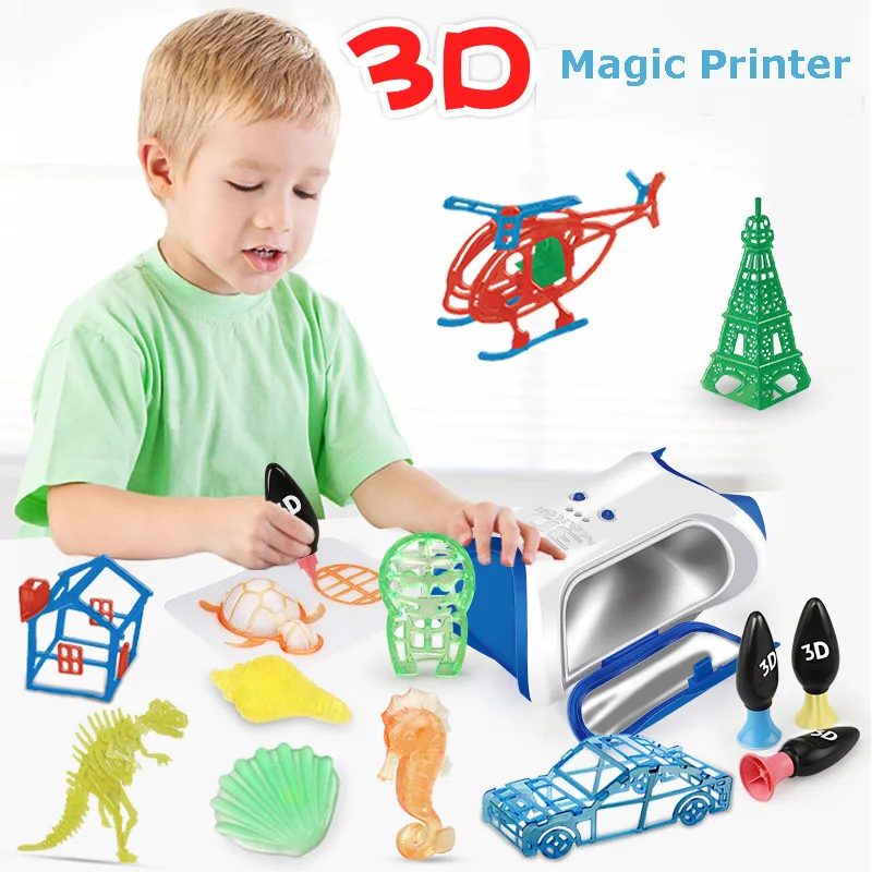 DIY Creative Painting Toy 3D Magic Printer Children Puzzle Handmade ...