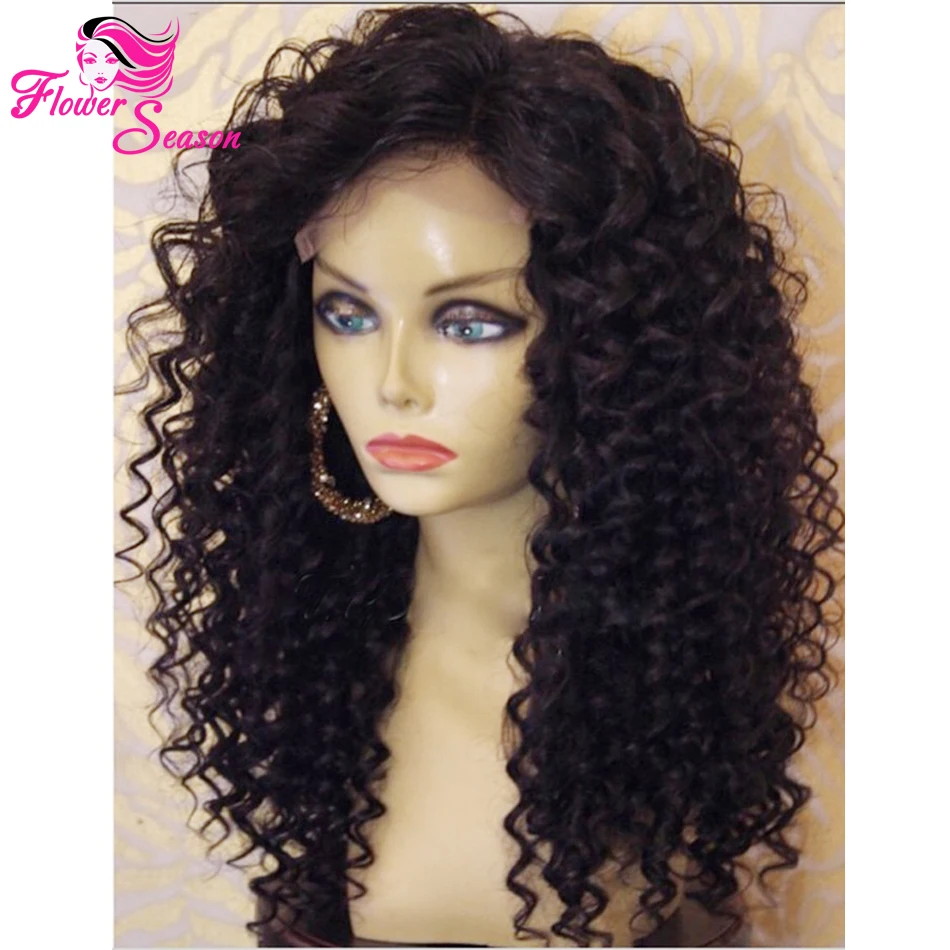 Mongolian Kinky Curly Human Hair Wig For Black Women 150 Density Afro