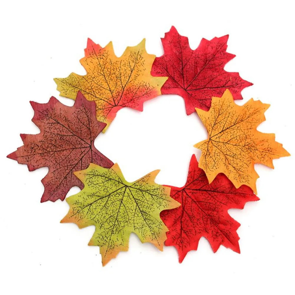 Fabric Maple Leaf Decorations For Home Event & Party Supplies 85mm(3 3/ ...
