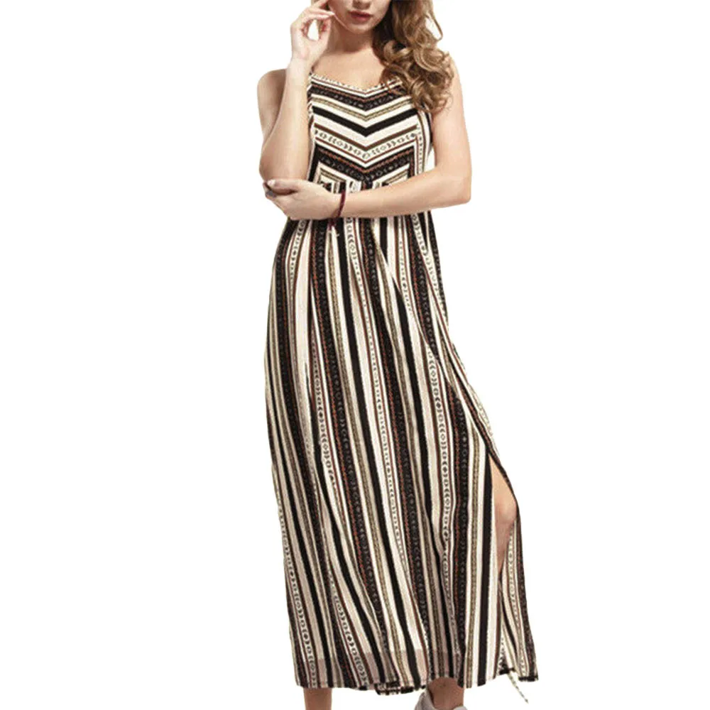 Womail New 2018 Ladies Women Sxey Printing Off Shoulder V Neck Dress