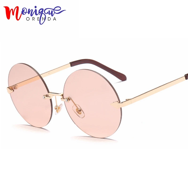 MONIQUE Women Sunglasses Rimless Piece Lens Transparent Glasses Mens ...