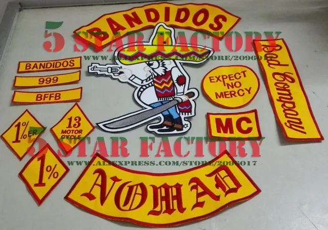 Aliexpress.com : Buy 10 SETS BANDIDOS NOMADS MC PATCHES FOR THE JACKET ...