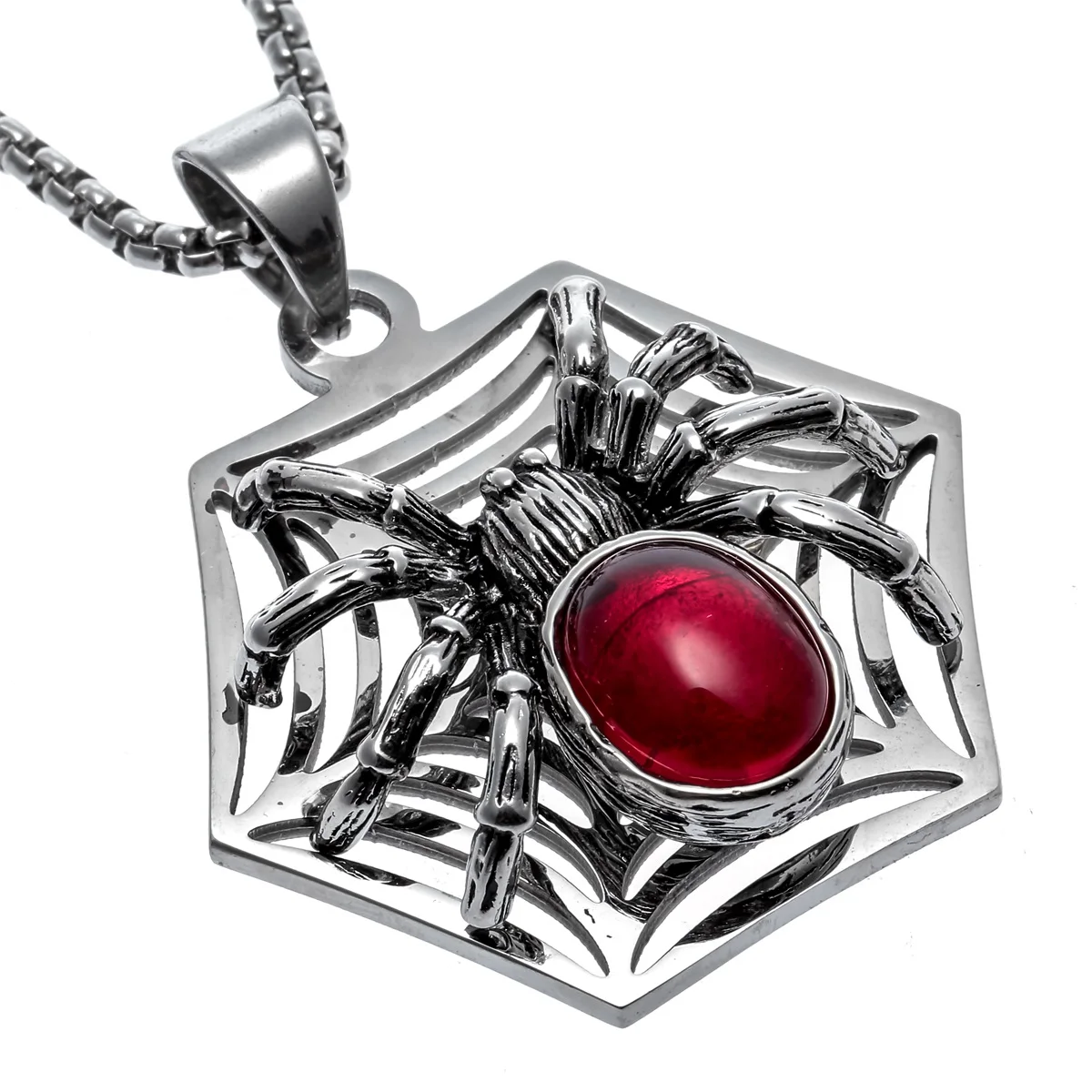 Aliexpress.com : Buy Yacq Spider Necklace Pendant W Chain Stainless ...