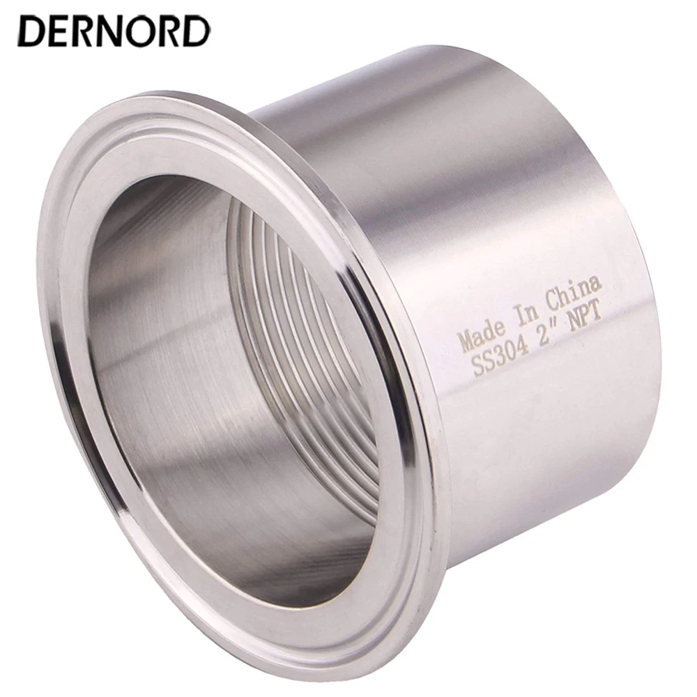 2'' (DN50) NPT Sanitary Female Threaded Pipe Fitting to 2.5'' TRI CLAMP ...