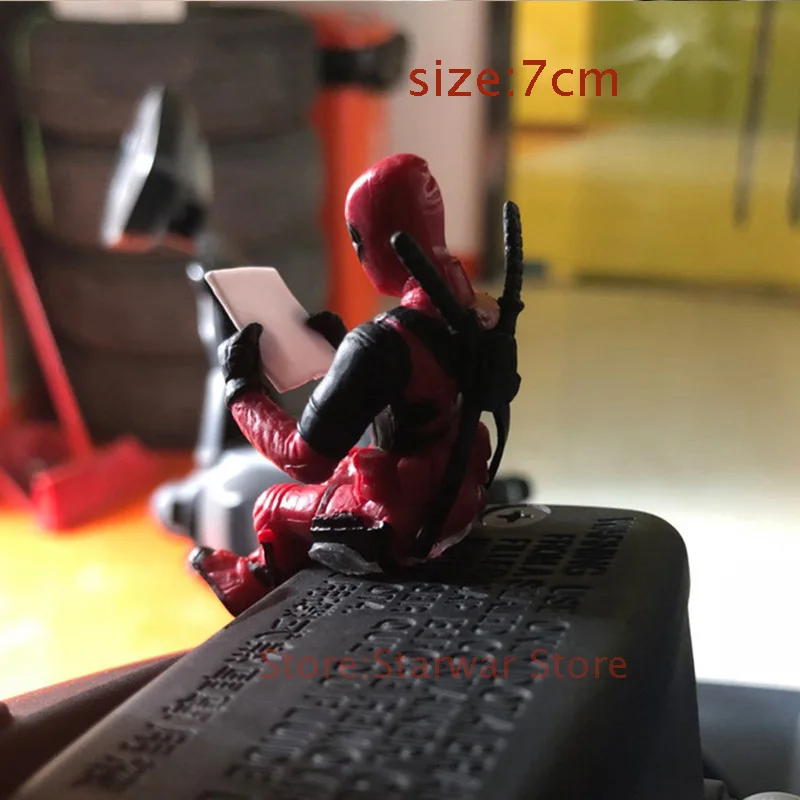 Marvel X-Men Deadpool 2 Action Figure Sitting Posture Model Anime Mini ...