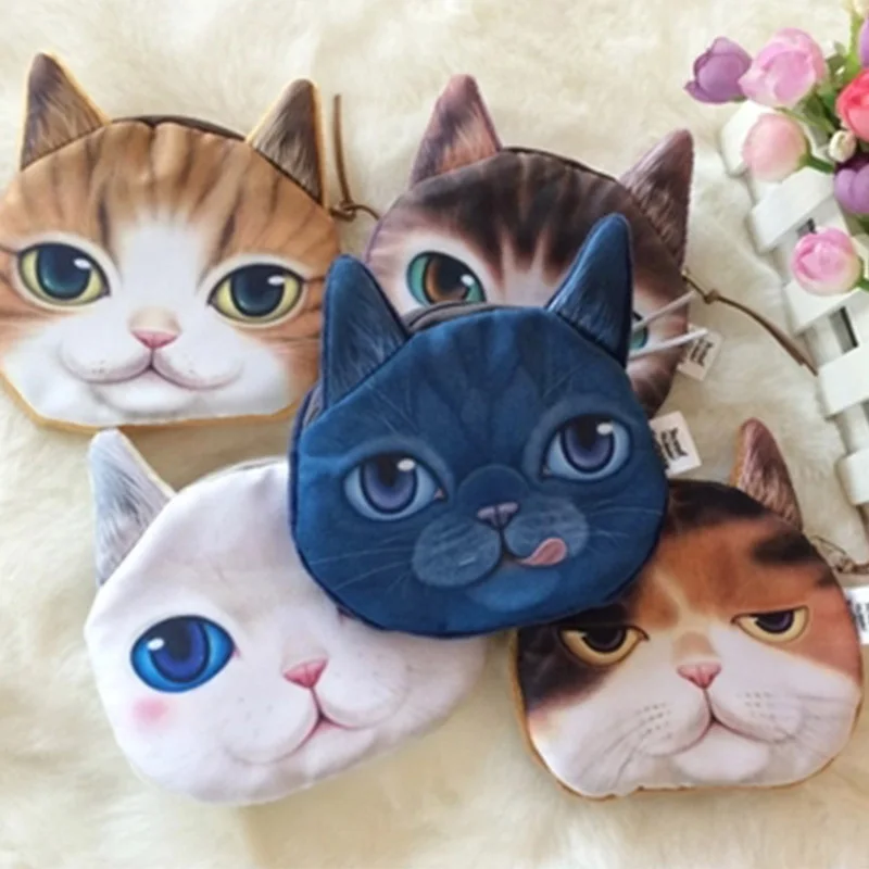 YOUYOU MOUSE Fashion Cat Face Women Coin Purse Wallet Creative Design ...