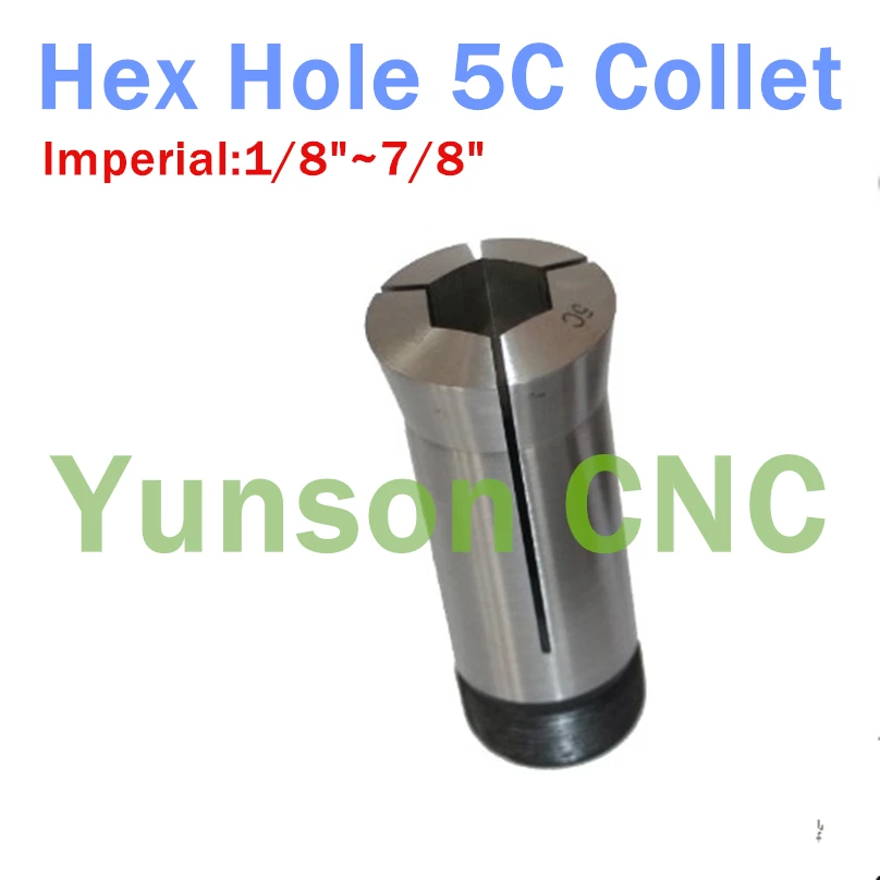 Imperial Hex Hole 5C Spring Collets 1pcs 9/16"+1pcs 5/8"+1pcs 11/16"+1pcs 3/4"+1pcs 13/16"+1pcs ...