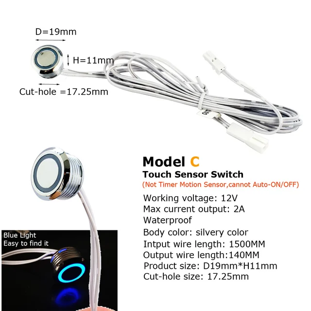 Motion Sensor Light Switch 12V 24V Touch Sensor Switch Movement ...