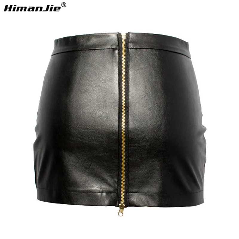 2016 Fashion Tight Sexy Women Bodycon Skirt Pu Leather Mini Short Skirt Black Pencil Skirts Plus