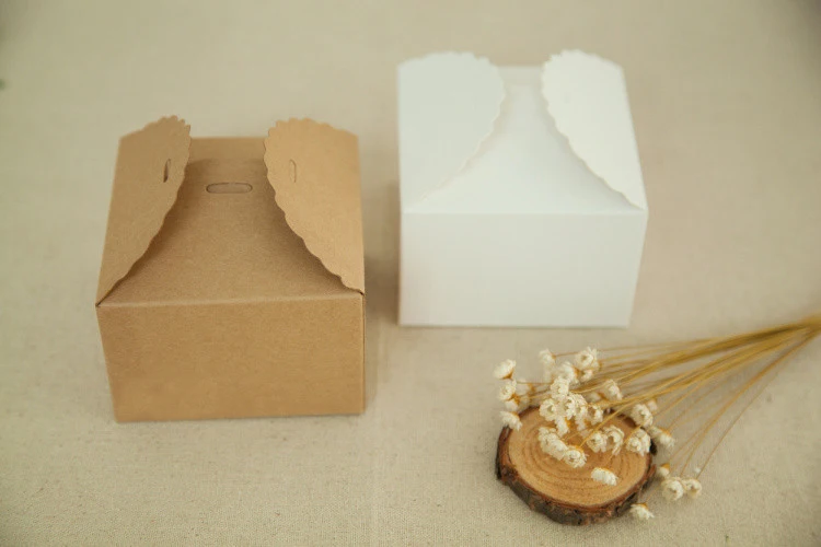50pcs 9x9x6 12x12x6cm White Kraft Paper Gift Box Packaging Display Box ...