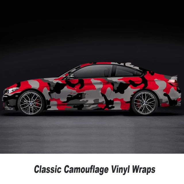 Wholesale red black grey Camouflage vinyl wrap Film With Air Free ...