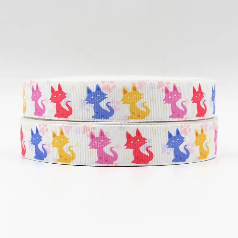 wm 10 yards lot 7/8inch 22mm 151228028 cat design cat design printed ...