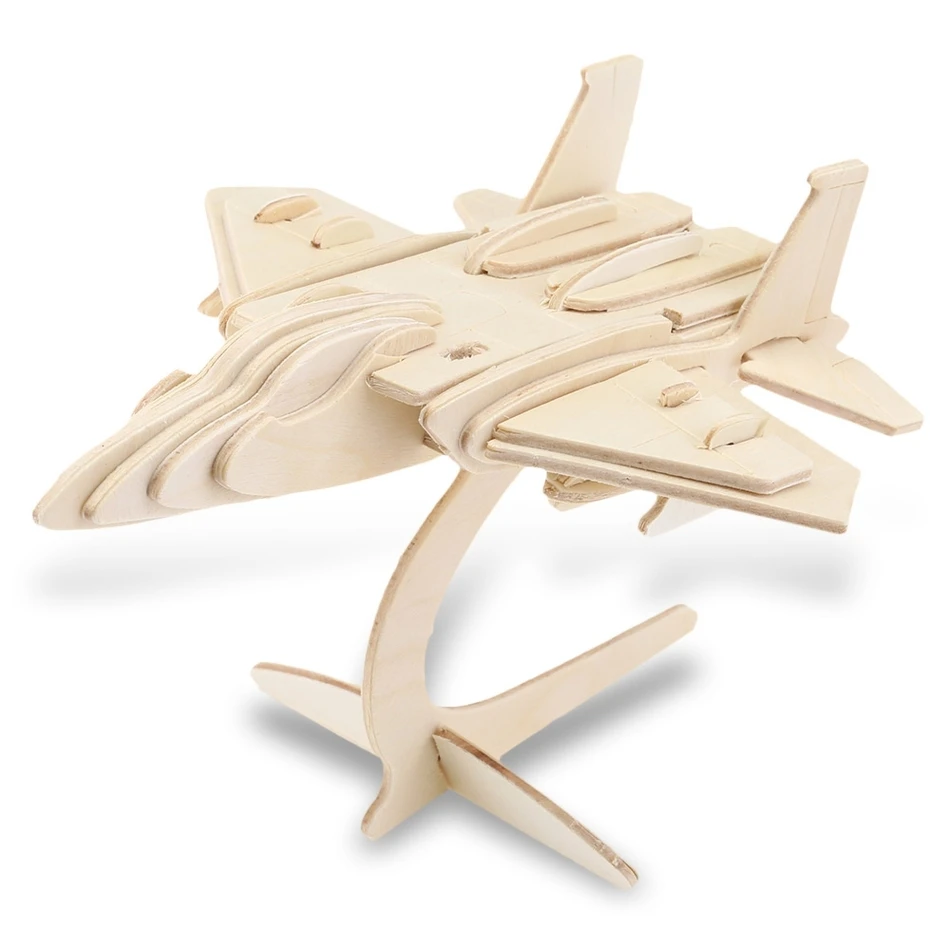 New Arrival 32 pcs SEALAND G P044 Wooden 3D Aircraft Fighter Plane ...