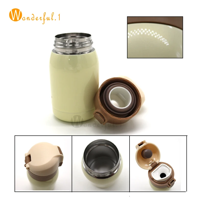 GOURDE BIDON,Red-350ML--Bouteille thermos en acier inoxydable pour tasse à café, 200-350ML ...