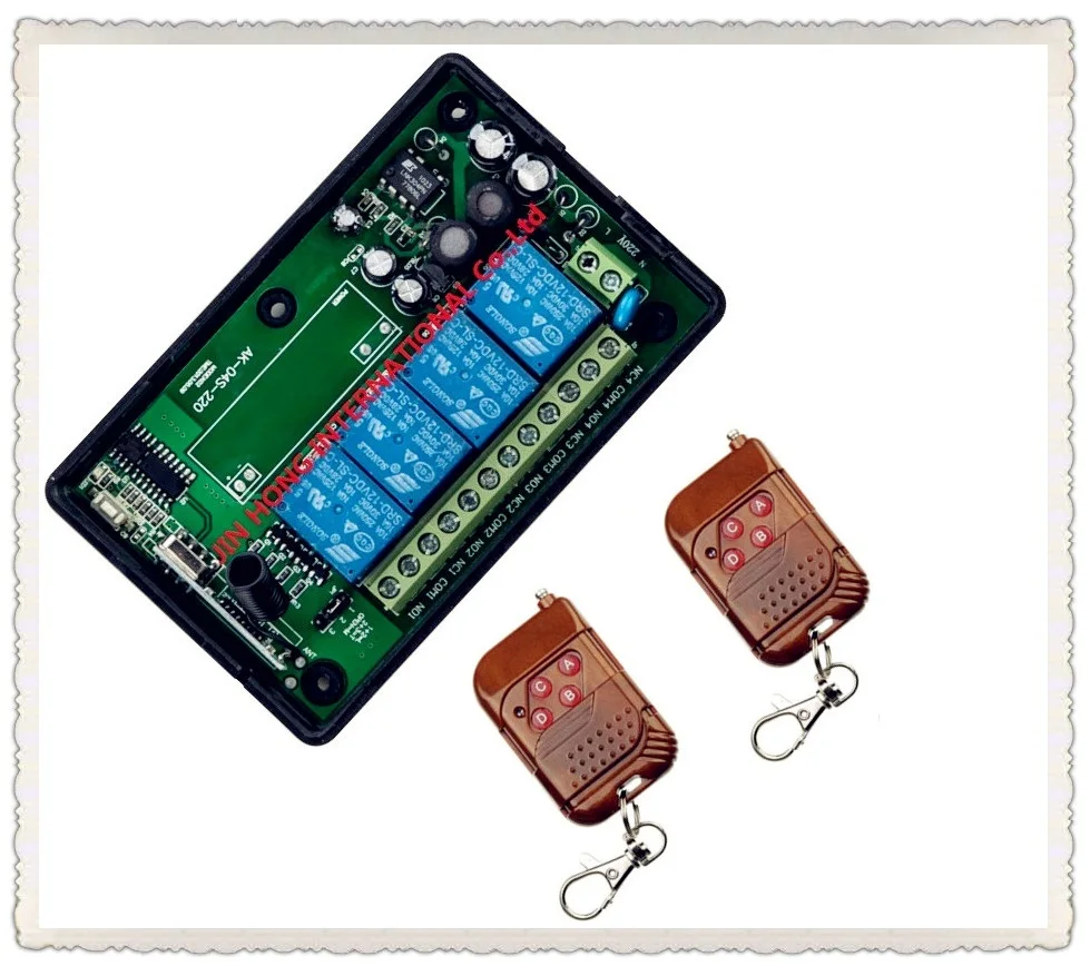 AC85v~250V 110V 220V 230V 4CH Wireless Remote Control Switch Relay ...