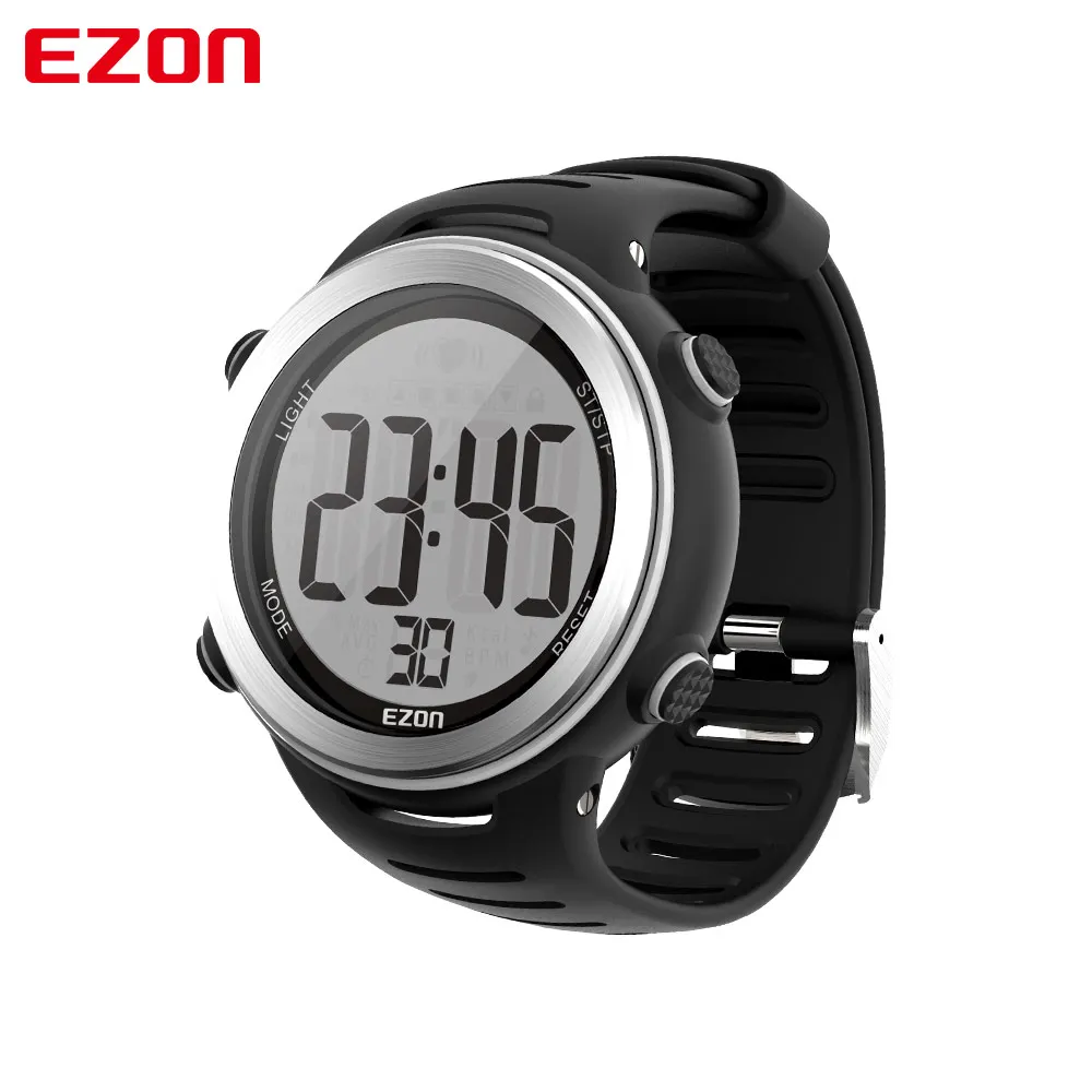 מוצר - EZON Men Watches T007 Heart Rate Monitor Digital Watch Stopwatch ...