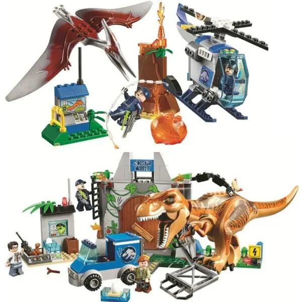 Jurassic World Park Pteranodon Escape T. rex Breakout Building Blocks ...