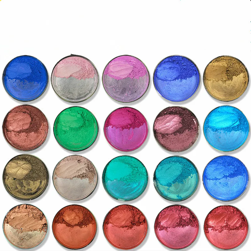20 colors 50g/Pack Healthy Natural Mineral Mica Powder DIY For Soap Dye ...