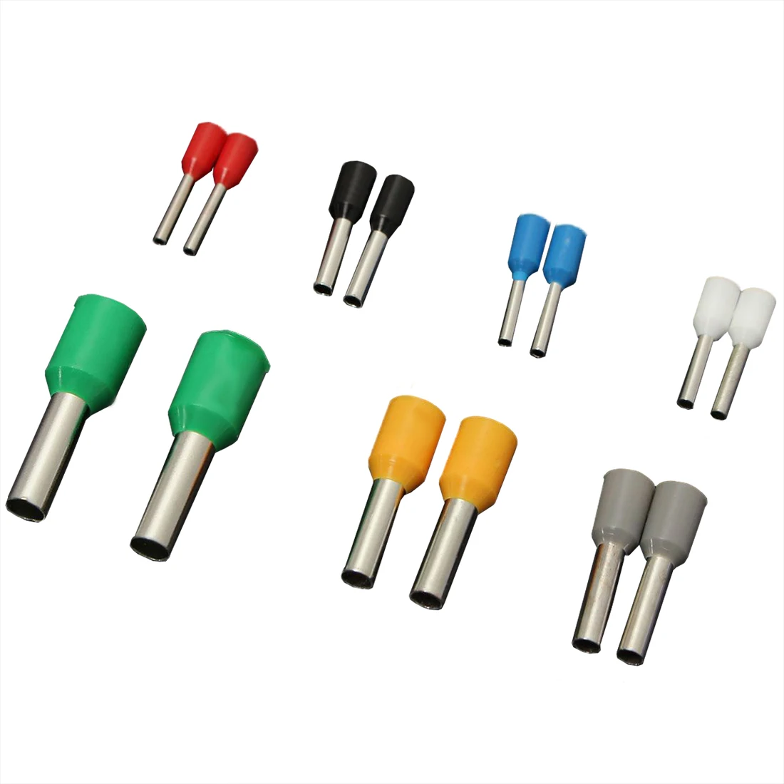 Lixf quente 600pc bootlace virola kit 0.5mm a 6mm 22 10awg cabo ...