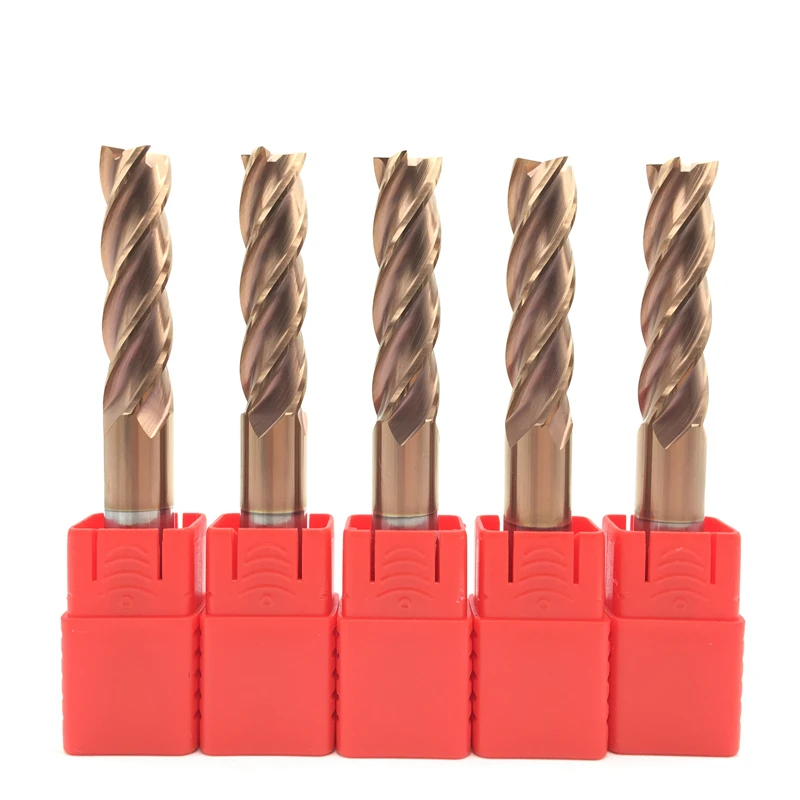 5pcs End Mill 12mm Long 100mm Hrc60 4flute 2f 3f 12*100 Solid Carbide ...