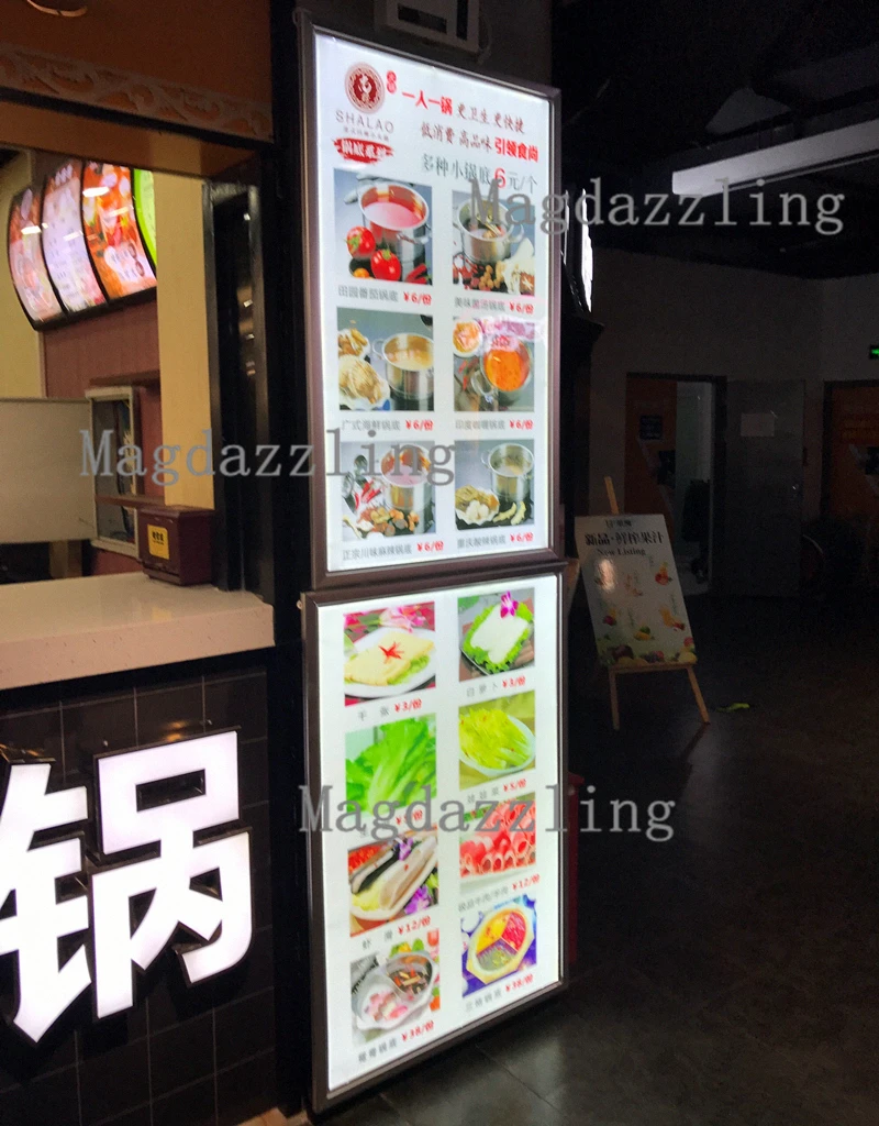 Aliexpress.com : Buy 60X80cm LED Aluminum Frame Light Box Restaurant ...