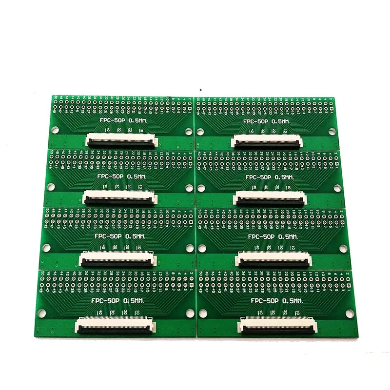 Free Shipping 10pc Ffc Fpc 50pin Transfer Board With Connector Ffc To ...