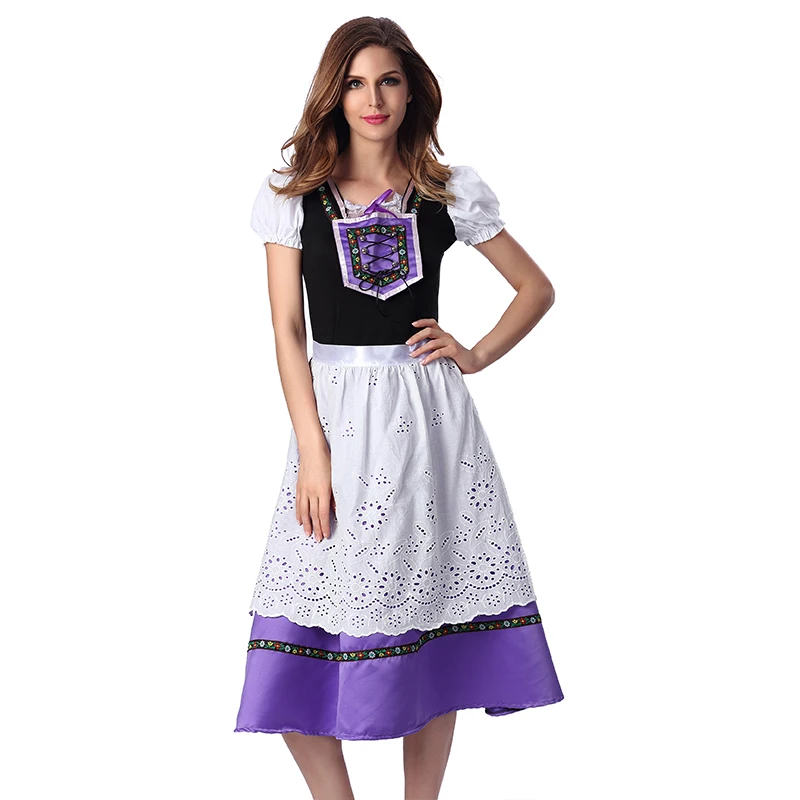 Siamese Dress Halloween Costume Sexy Maid Uniforms Polyester Beer Girl