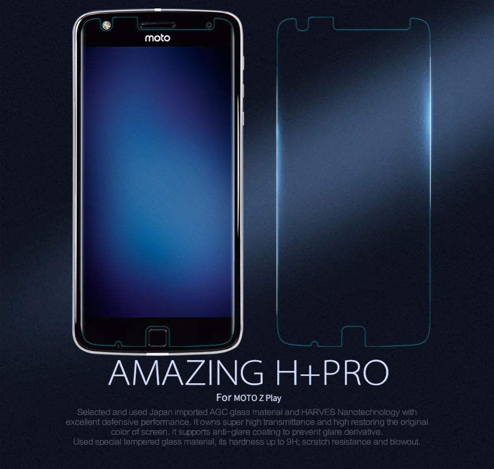 For Motorola Moto Z Play XT1635 Tempered Glass Nillkin H+ Pro 2.5D ...