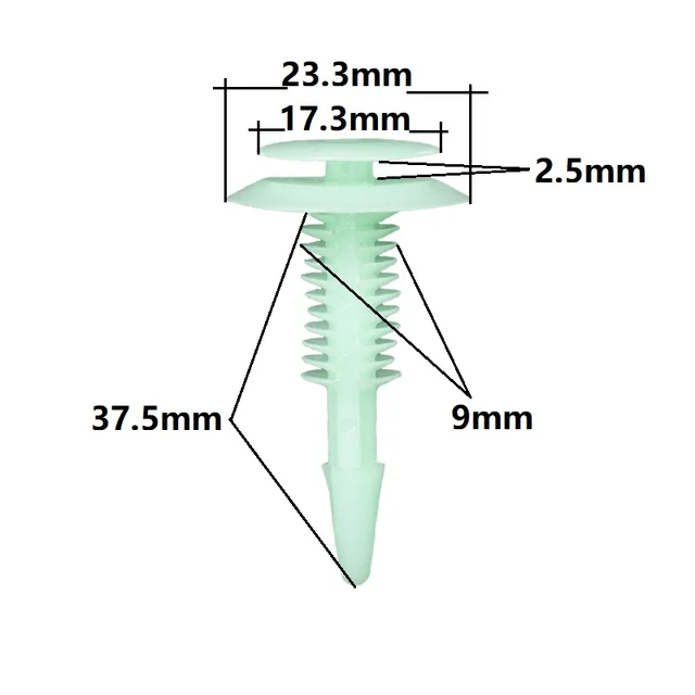 30Pcs/lot 37mm Long Plastic Rivets Green For GM Buick Chevrolet Car ...