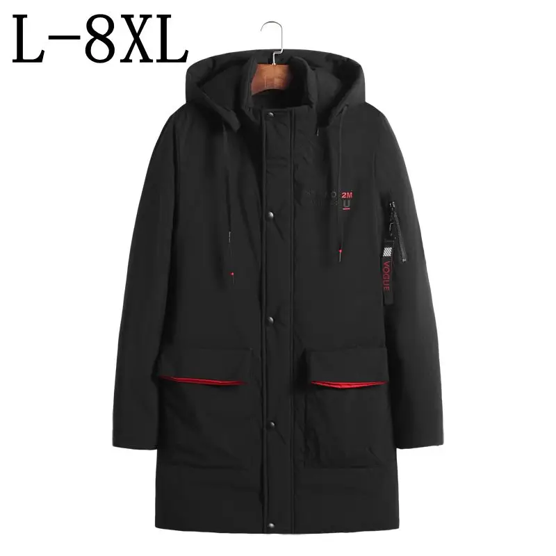 Size 6XL 7XL 8XL Long Warm Winter Jacket Men Waterproof Brand Clothing ...