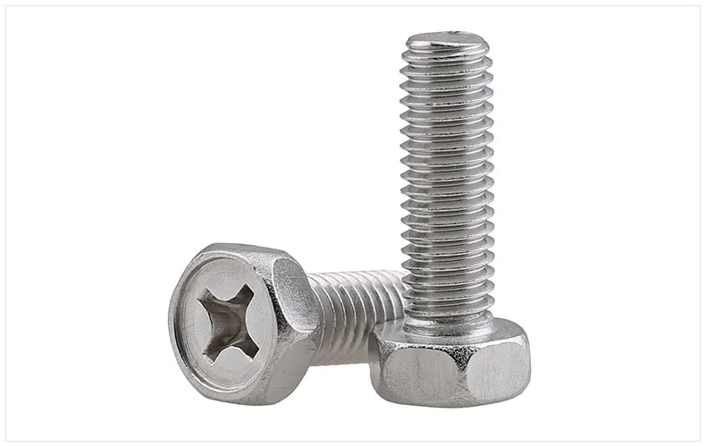 100PCS-M3M4M5-304-stainless-steel-cross-recess-concave-outside-six ...