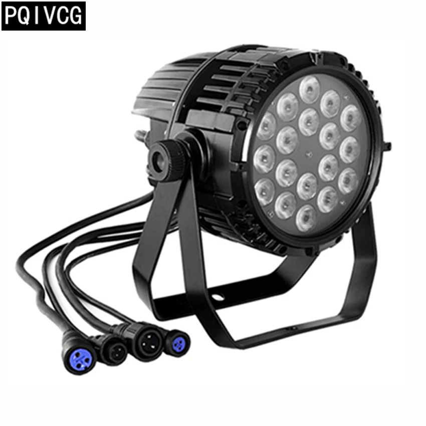 18x12w led waterproof par lights rgbw 4in1 ip65 waterproof flat par lights dmx professional ...