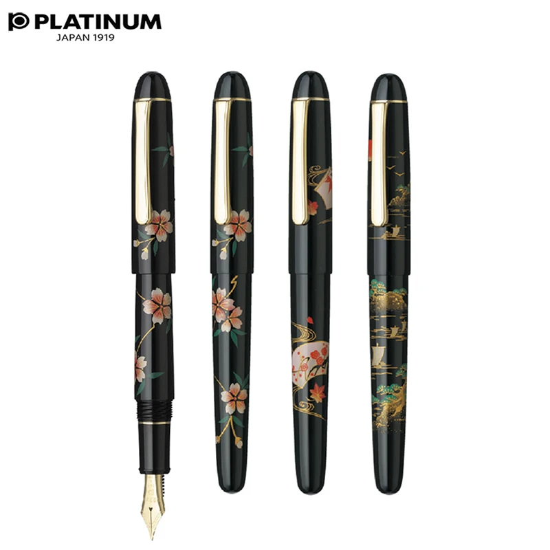 Pluma estilográfica de platino, maki e Sakura, #3776 arte tradicional ...