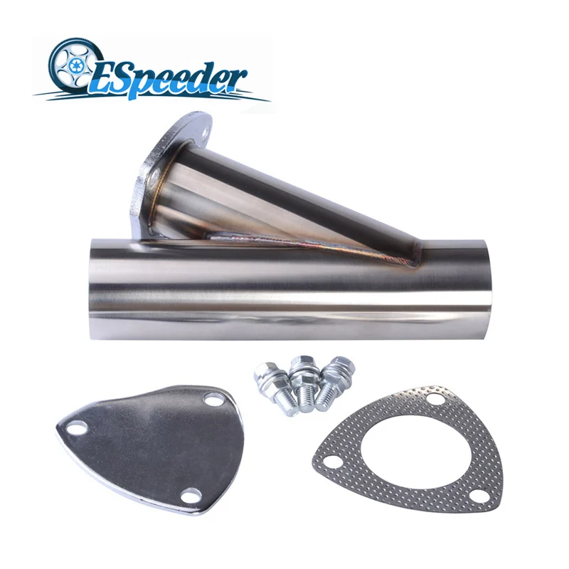 Espeeder 2.0" Inch Stainless Steel Exhaust Cutout Y-pipe Cutout With ...