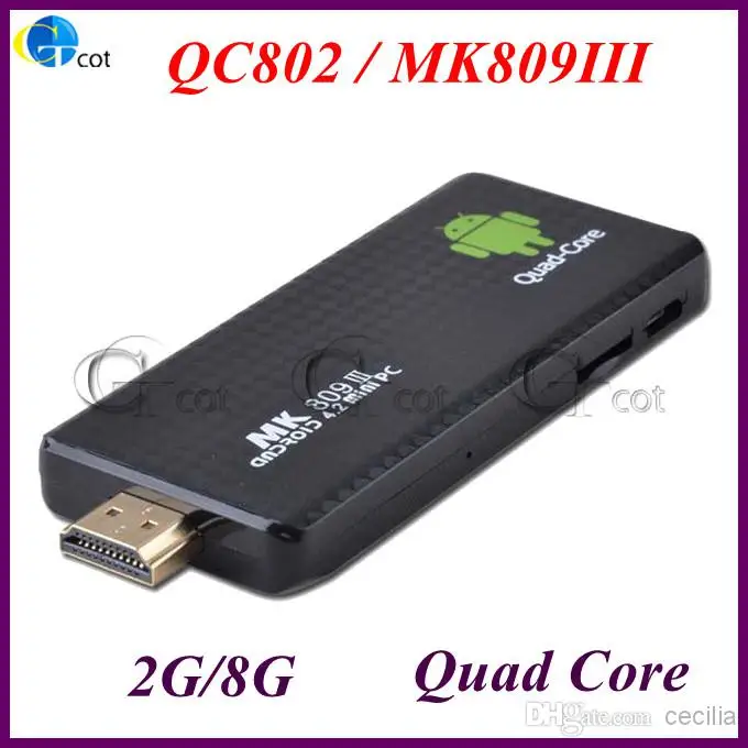 Caja de tv android QC802 MK809III Quad Core RK3188 2G RAM 8G ROM ...